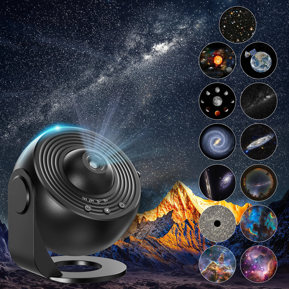 Galaxy Projector – 13-in-1 Planetarium Star Projector with Moon, Solar – Moss Roze